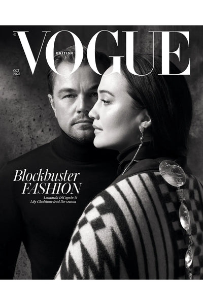 British Vogue October 2023 Leonardo DiCaprio & Lily Gladstone Cover - YourCelebrityMagazines