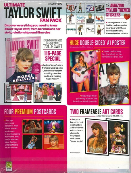 TAYLOR SWIFT ULTIMATE FANPACK (MAGAZINE, STICKERS, POSTERS, ART CARDS ...