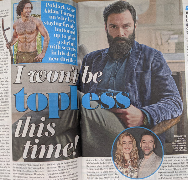 WEEKEND Mag 20/08/2022 AIDAN TURNER interview THE SUSPECT - YourCelebrityMagazines