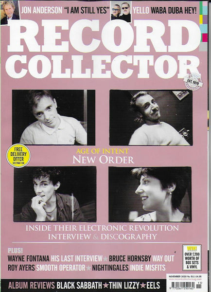 RECORD COLLECTOR magazine Nov 2020 #511 NEW ORDER Wayne Fontana JON AN - YourCelebrityMagazines