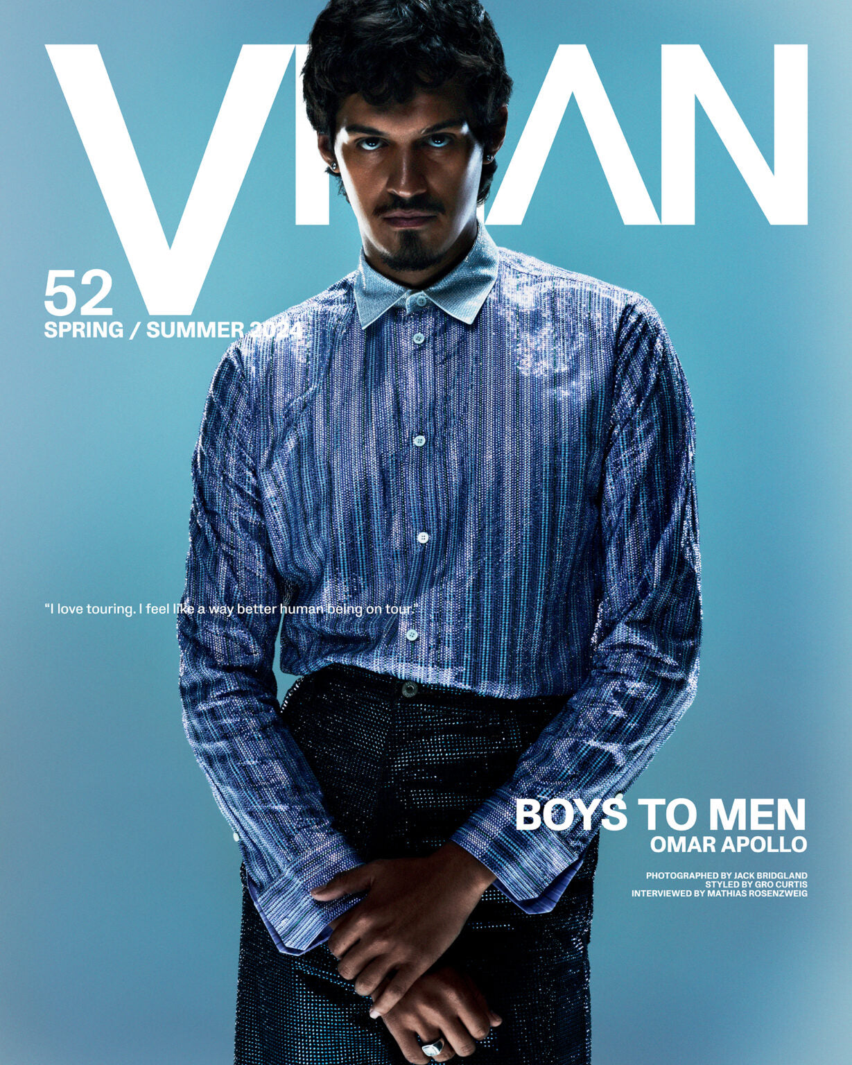 V MAN MAGAZINE SPRING/SUMMER 2024 OMAR APOLLO - YourCelebrityMagazines