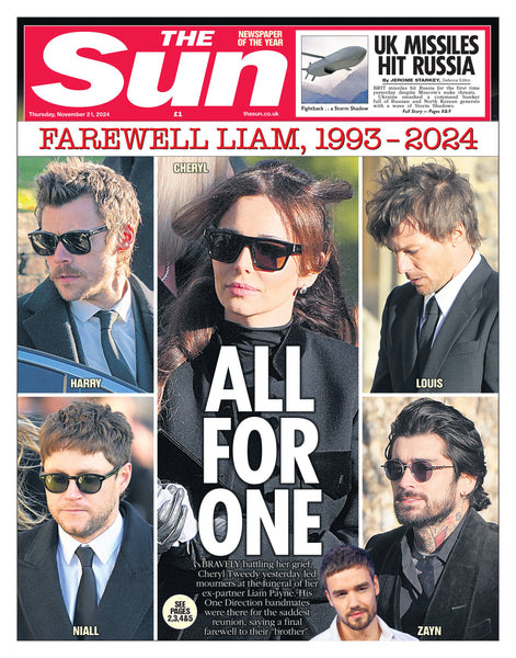 LIAM PAYNE Funeral - The Sun UK NEWSPAPER (21st Nov 2024 ...