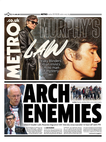METRO Newspaper 11/05/2023 Cillian Murphy - YourCelebrityMagazines