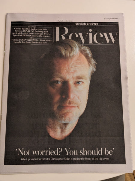 TELEGRAPH REVIEW 15/07/2023 CHRISTOPHER NOLAN Oppenheimer Cillian Murp ...