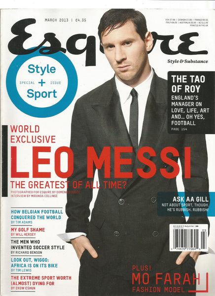 LIONEL LEO MESSI BARCELONA ESQUIRE MAGAZINE UK BRITISH MARCH 2013 ...