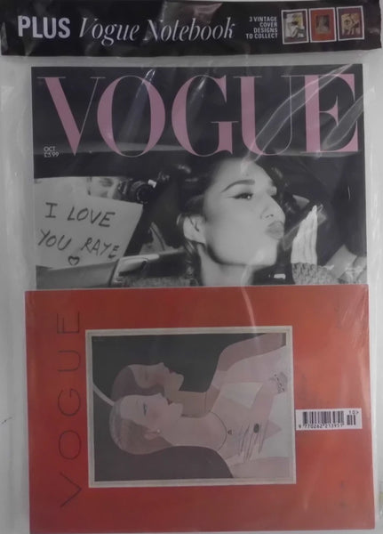 Vogue UK magazine Oct 2025 RAYE finds her light + Vintage Cover Vogue ...
