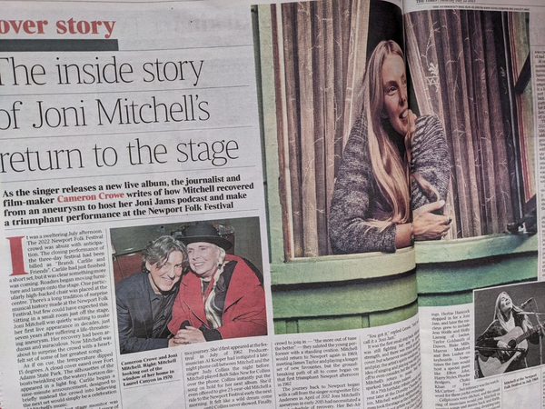 Times Saturday Review 22 July 2023 Joni Mitchell Aidan Turner Marilyn ...