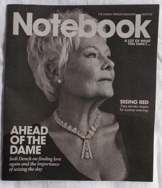 Notebook Magazine 30th July 2023 Dame Judi Dench - YourCelebrityMagazines