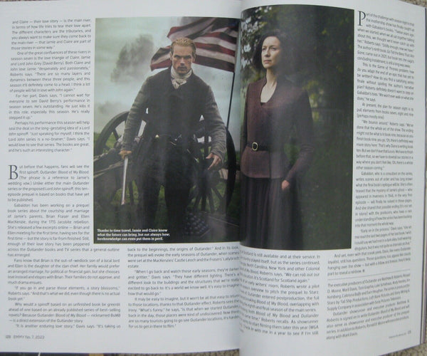 US Emmy Magazine 2023 - Sam Heughan Outlander Caitriona Balfe ...