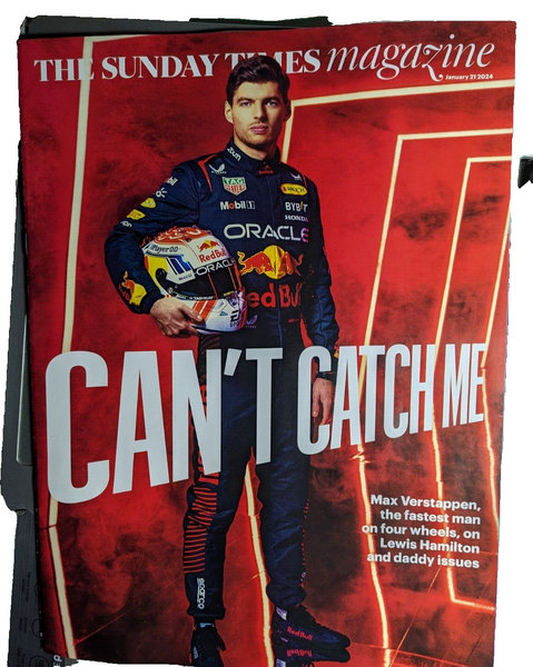 SUNDAY TIMES Mag 21/01/2024 MAX VERSTAPPEN F1 David Duchovny ...