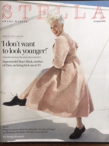 UK Stella Magazine APRIL 2018: MAYE MUSK Elon COVER STORY INTERVIEW ...