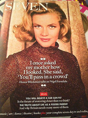 HONOR BLACKMAN - THE AVENGERS NEW UK COVER SEVEN MAGAZINE - DR WHO BON ...