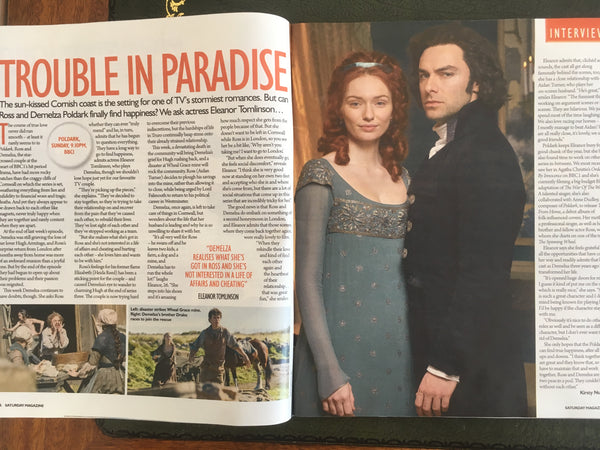 UK Saturday Magazine June 2018: Eleanor Tomlinson Poldark Aidan Turner ...