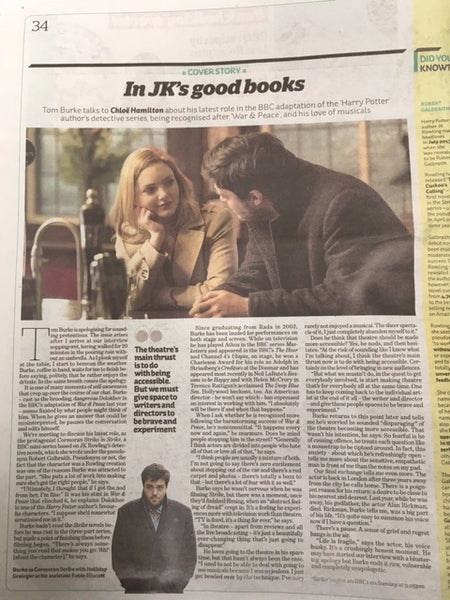 The i Weekend 26th August 2017 Tom Burke i Weekend Interview ...