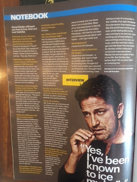 UK Shortlist Magazine 12 October 2017 Jeff Goldblum Gerard Butler Perf ...