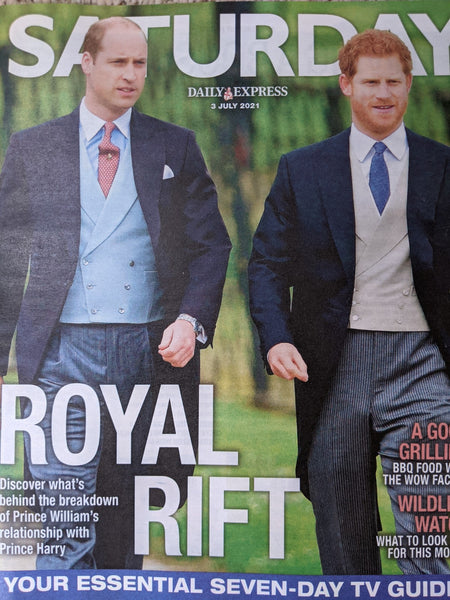SATURDAY Magazine July 2021: PRINCE WILLIAM & HARRY COVER FEATURE PRIN ...
