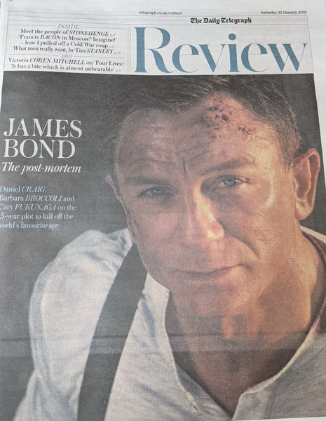 TELEGRAPH REVIEW Supplement 22/01/2022 DANIEL CRAIG James Bond Cover ...