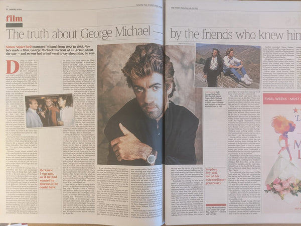 TIMES REVIEW 23/07/2022 GEORGE MICHAEL by the friends who knew him bes ...