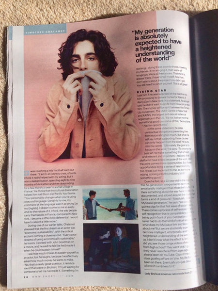 UK Shortlist Magazine FEB 2018: TIMOTHEE CHALAMET COVER & INTERVIEW ...