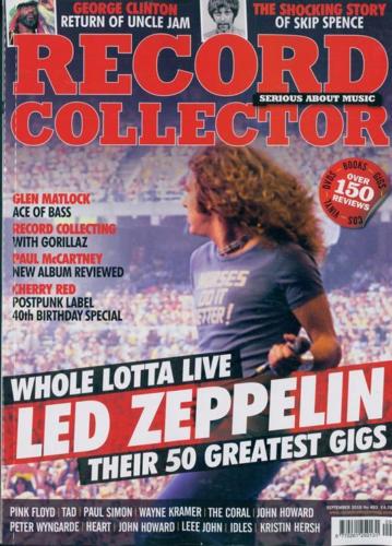 UK Record Collector Magazine Sept 2018: LED ZEPPELIN Robert Plant PAUL ...