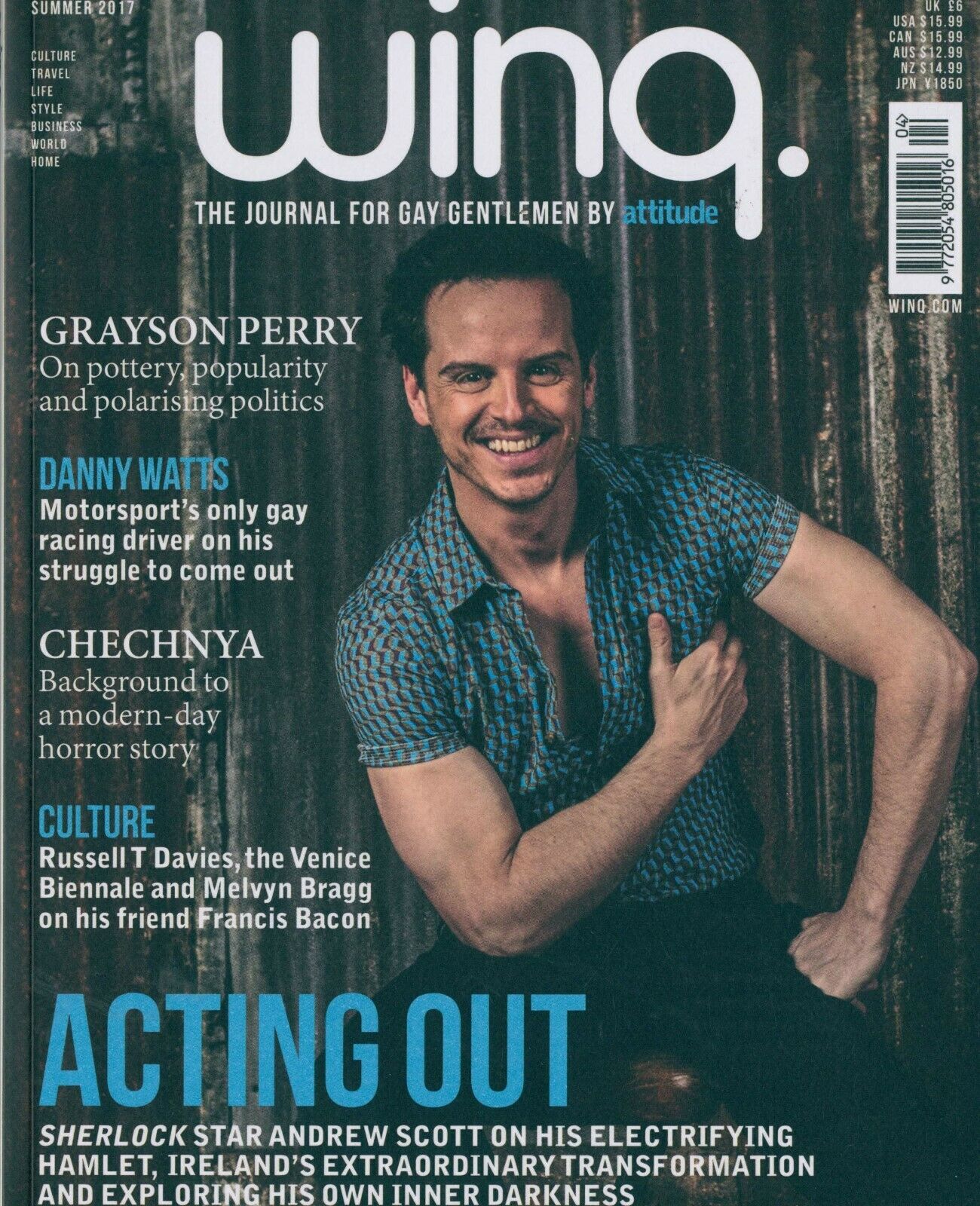 Winq Magazine - Summer 2017 - Andrew Scott - YourCelebrityMagazines