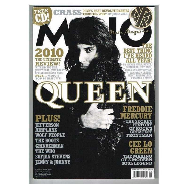 Mojo Magazine #206 January 2011 Queen Freddie Mercury ...