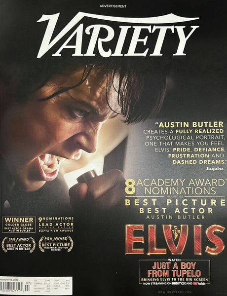 VARIETY MAGAZINE-FEBRUARY 15, 2023 AUSTIN BUTLER ELVIS PENN BADGLEY ...